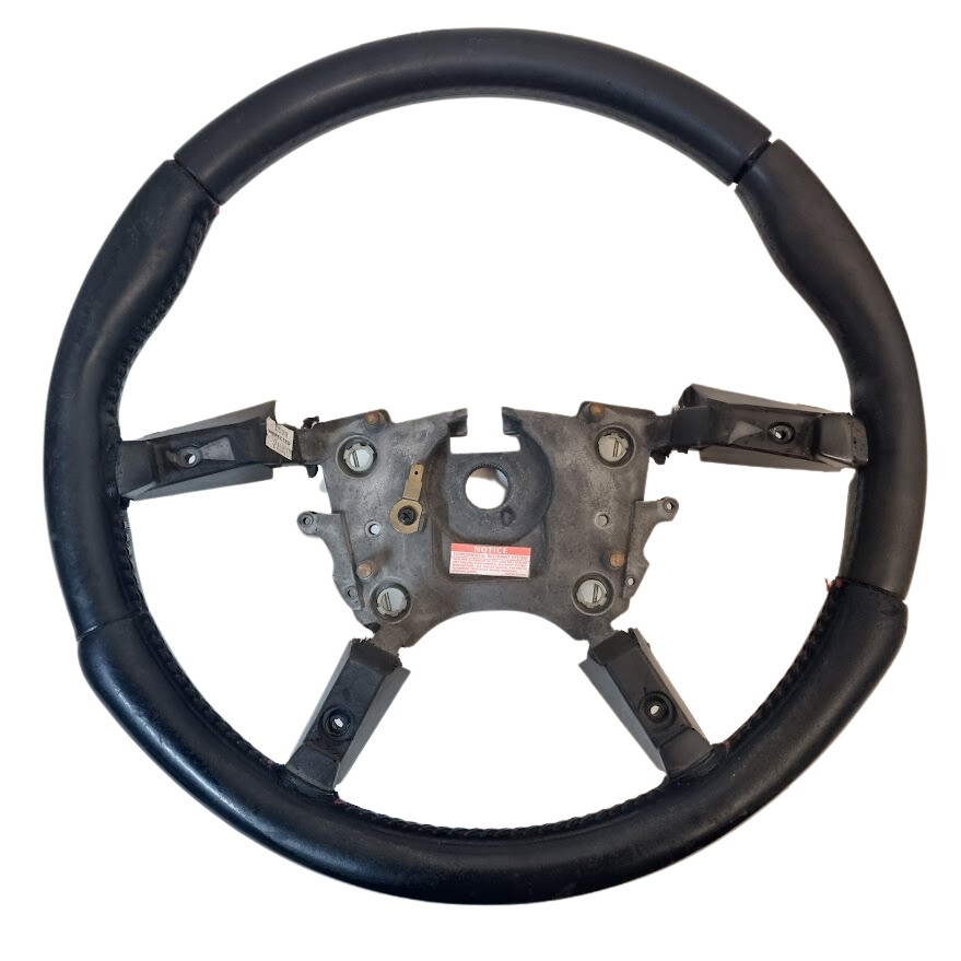 VY VZ Anthracite Black Thick Grip Leather Steering Wheel Suit Reco