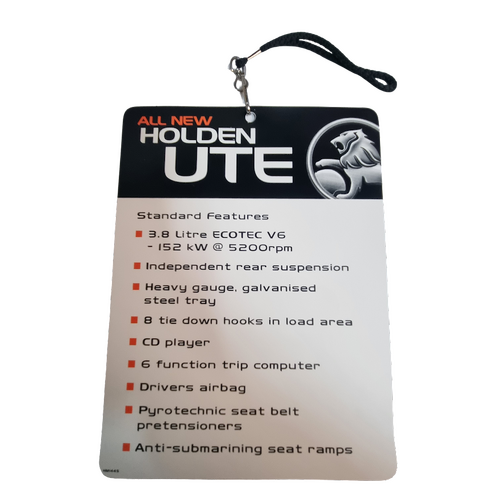 New Holden Commodore VU Ute Mirror Dangler Hanger Dealership Showroom